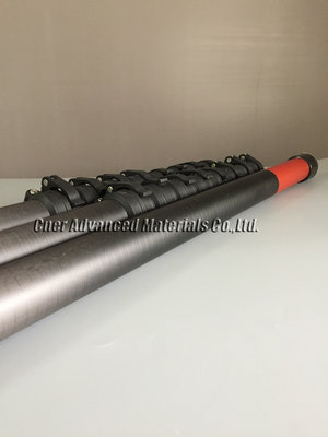 Rigid 22FT carbon fiber telescopic pole / telescoping tubing for camera mast pole