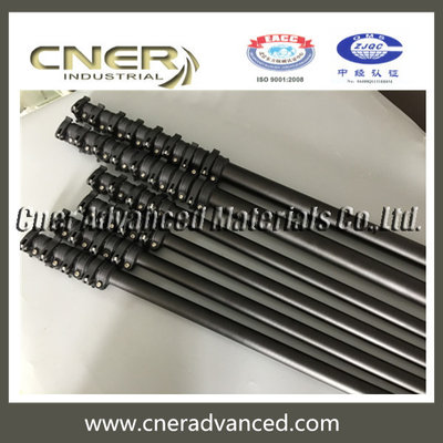 Carbon fibre water fed window cleaning pole extendable with clamps available
