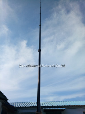 High stiffness 45 feet carbon fibre telescoping tube for water fed pole with clamp
