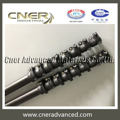 High stiffness 35 feet carbon fibre telescoping tube for water fed pole with clamp, high reach telescopic pole