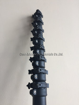 Pure carbon fiber 30 feet telescopic pole with scratch matte finish, telescopic pole for water fed window cleaning pole