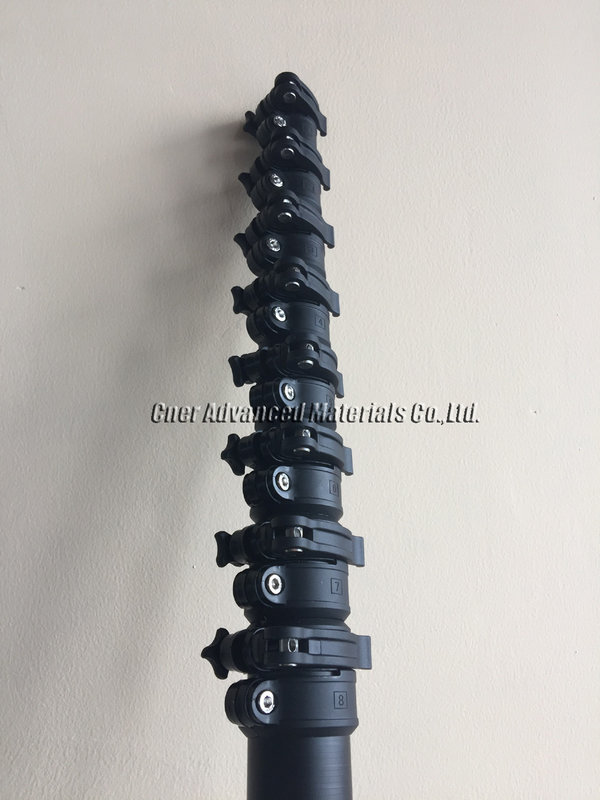 Pure carbon fiber 30 feet telescopic pole with scratch matte finish, telescopic pole for water fed window cleaning pole