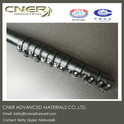 Telescopic 27 feet carbon fiber pole with scratch matte finish