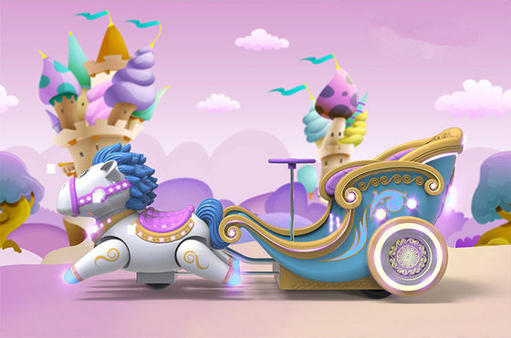 Amusement park rides children toys games mechanical ride on horse kiddie ride 3D horse mechanical horse ride