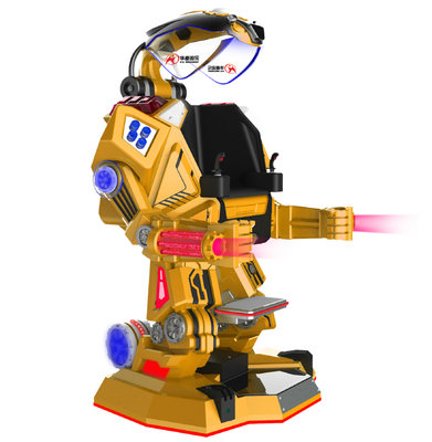 300W 110V-220V amsement park fiberglass robot game iron man robot kids robot toys with laser radar for sale