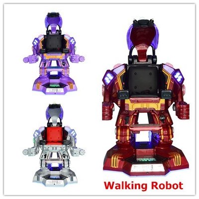 360 degree rotating Electric walking robot Iron Man game machine  shopping mall amusement rides Walking Robot for sale