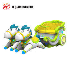 Amusement park equipment battery operated magic horse riding for parents and kids