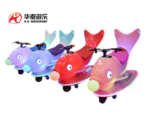 2019 New Amusement Ride Plastic Indoor Fish Model Kids Rides Fish Shape Cartoon Ride On Car For Kids