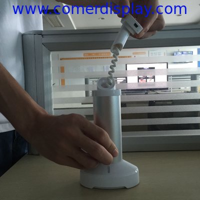 COMER Retail security display cell phone holder with alarm and charging function