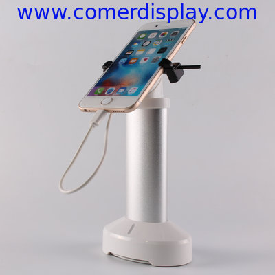 COMER Retail security display cell phone holder with alarm and charging function