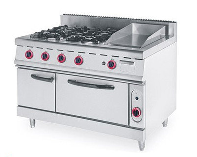4 Burner Gas Electric Oven , Gas Cooker Electric Oven CE Certification supplier