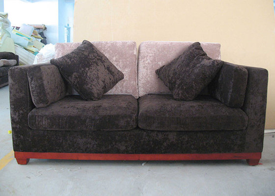 Hotel Public Area Fashionable Sofa in Beige Color Fabric with 2 seaters