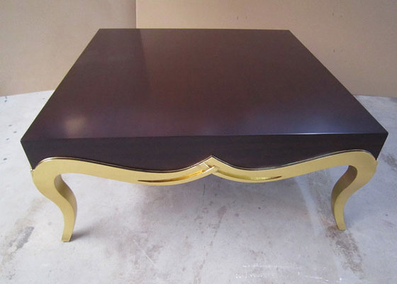 Coffee Table with Golden or Silver Finished Leg Suitable for Luxury Living Room