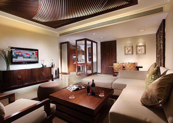 Luxury Island Resorts Hotel Room Furniture Teak Wood Finished Warm Color