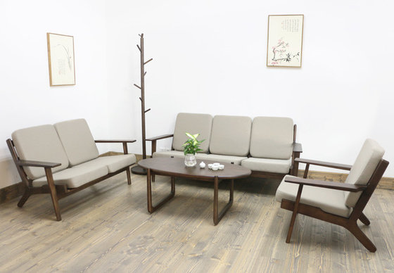 European Luxury Furniture Wooden Coffee Round Oval Tea Table for Living Room