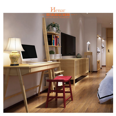 Wooden USA King Twin or Single Bed Modular Bedroom Furniture / Hotel Supplies