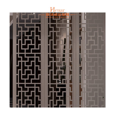 Decorative Solid Wood Lattice Panel For Hotel Guest Room 2 Years Gurantee