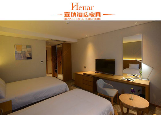 Light Color Simple Style Hotel Bedroom Furniture 1.2m Twin Bed Room