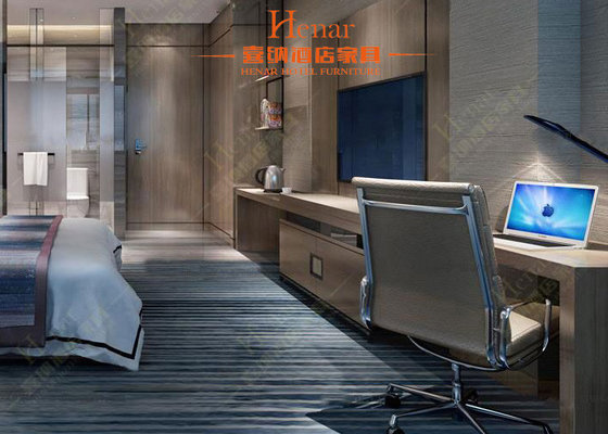Home Or Hotel Bedroom Furniture Nature Wood Skin Color Cozy Style / King Bed Bedroom Sets