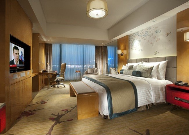 King Size Commercial Hotel Furniture Luxury Bedroom Set for Single / Double Room