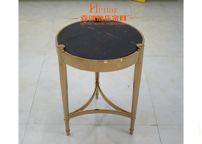 Round Black Tempered Glass Top Living Room Coffee Table Size 500 x 450mm