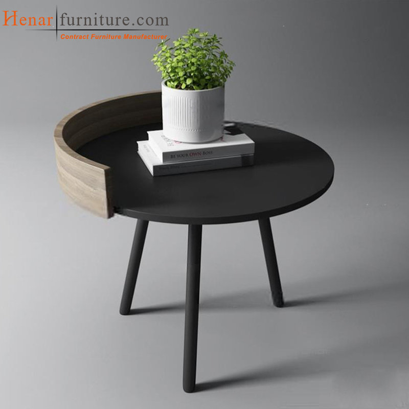 American Trails Modern Design Coffee Table with Wooden Black Top and Trim