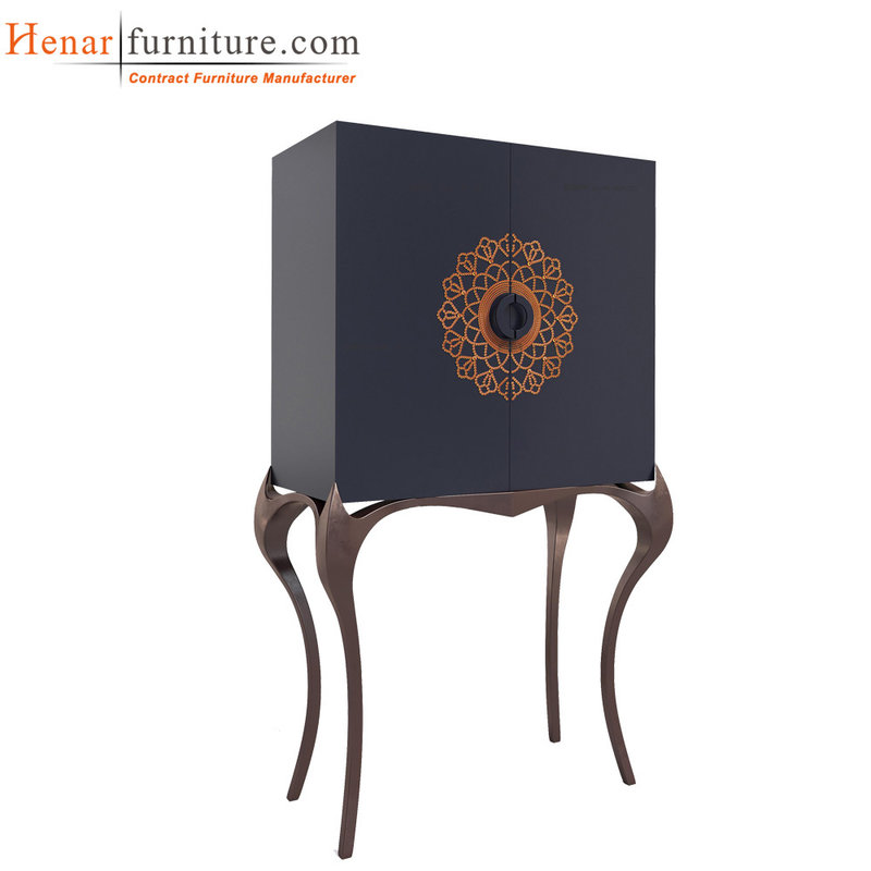 Convenience Concepts Hotel Heritage Hall Wooden Console Table with Cabinet