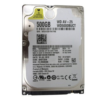 WD5000BUCT 2.5inch 500GB Hard Disk Drive for CCTV and NVR , laptop 7200 rpm hard drive