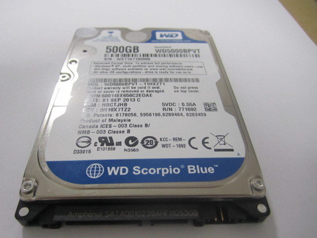 WD Blue WD5000LPVX 2.5 inch Hard Drive for Desktop Notebook PC