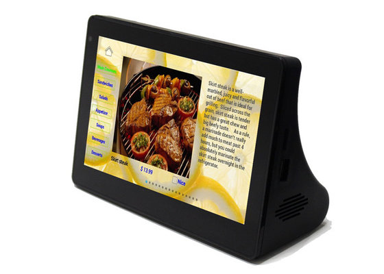 Restaurant Table Top Tablets Touch Screen Food Ordering System , Black