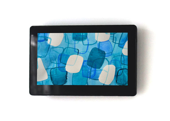 Black White Industrial Hmi Touch Panel 7 Touchscreen Display With RS232 RS485