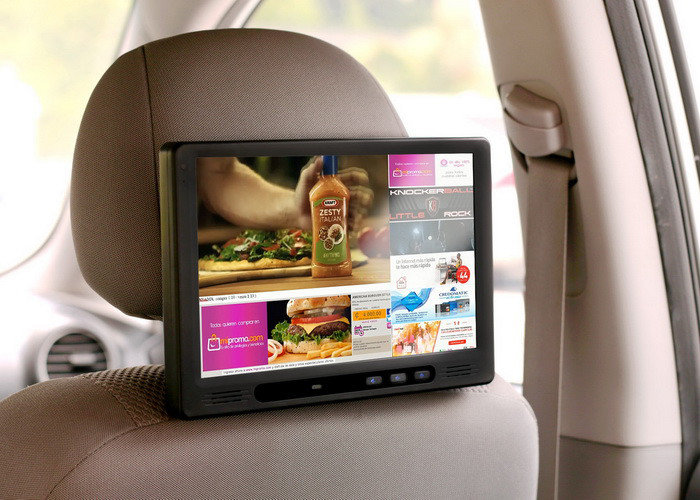 Original Taxi Touch Screen Advertising 10.1 Inch Advertisement Panel With Fuse Protection