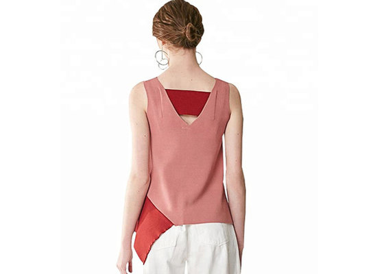 V Neck Knitting Patterns Cozy Knit Sweater Vest Summer Regular Clothing For Women