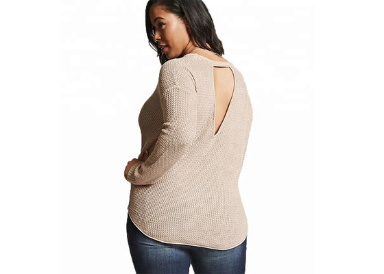 Europe Style Oversized Sweaters For Women , Plus Size Womens Clothing For Spring