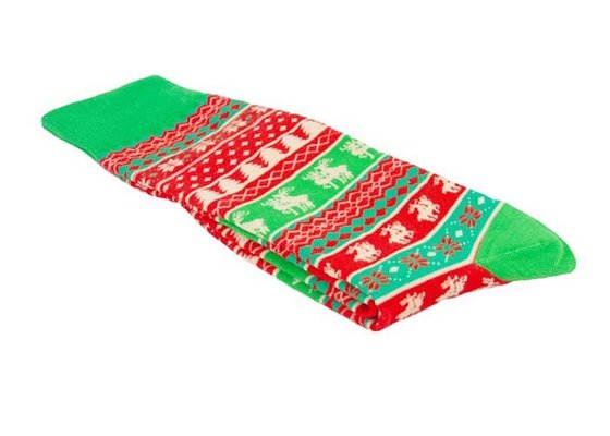 Indoor New Year Cotton Knit Christmas Stockings Custom Ankle Anti Slip For Winter