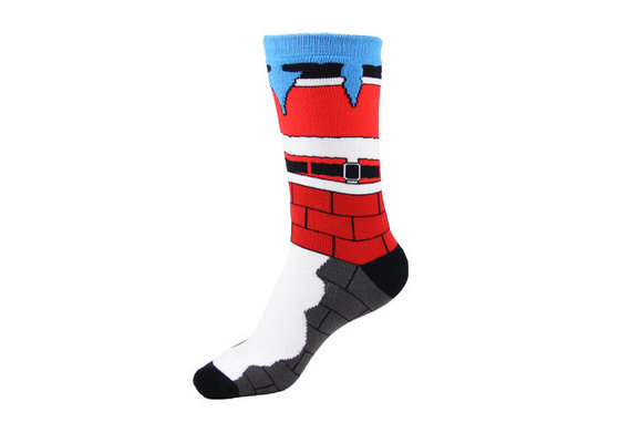 Customized Logo Short Christmas Basketball Socks Cotton Spandex Knitted For Men