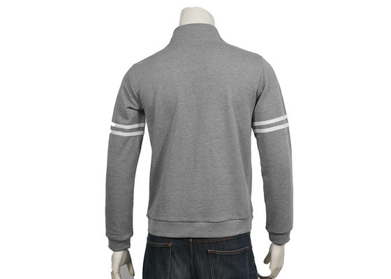 Spring Mens Knit Sweater Grey Cable Knit Cardigan Design 100% Acrylic With Zippers