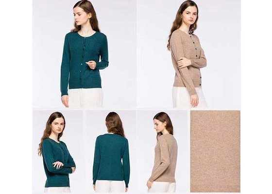 Dame Bespoke Made aan Maatregelensweaters V - de Cardigansweater van het hals100% Zuivere Kasjmier