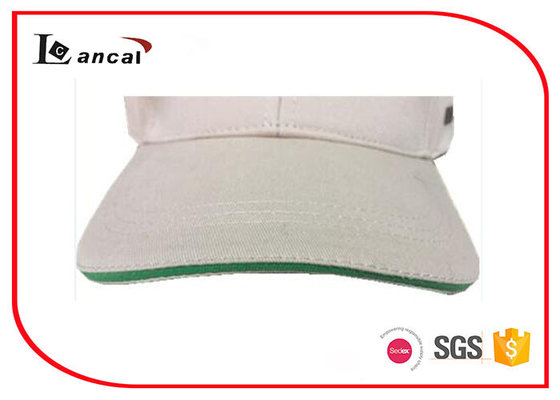 100% Cotton Twill Mens Baseball Hats  , Custom Sandwich Peak Caps