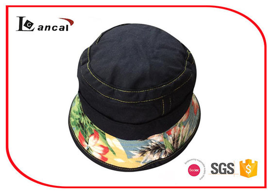 Personalised Short Brim Bucket Hat Womens Fisherman Hat With Strings