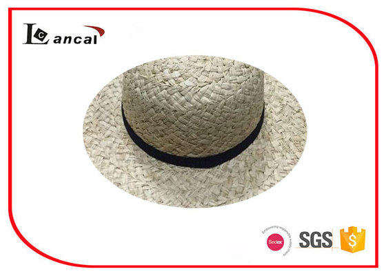 100% Raffia Wide Brimmed Straw Hat Ribbon Sweatband Straw Trilby Hat