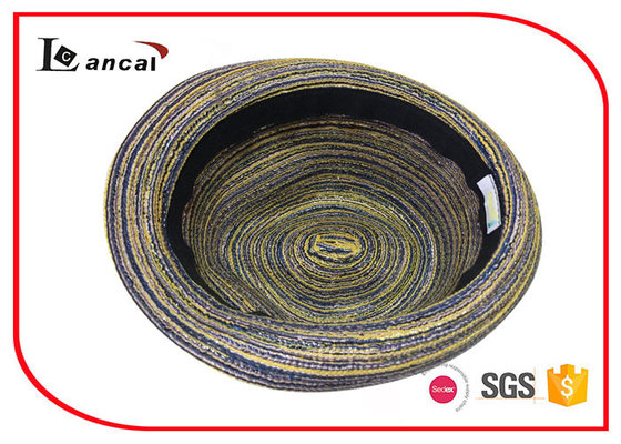 Collapsible Wide Brimmed Straw Hat Ribbed Sweatband Straw Gardening Hats