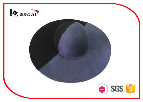 Double Color Wool Felt Hat , Joint Style Wide Birmmed Floppy Hat