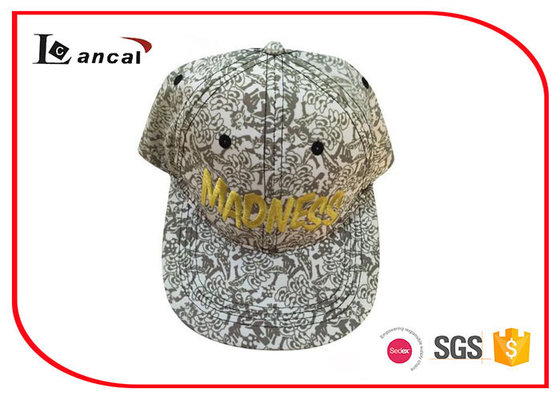 Digital Printing Polyester Baseball Caps Hats , White Baseball Hats For Men