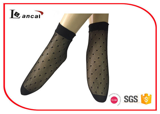 Stretchy Nylon Trouser Ladies Silk Socks Black Spot And Fishnet Tights