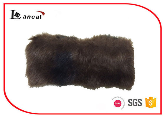 Matt Satin Lining Brown Fur Snood Scarf Adults SGS / ITS / REACH Compliance