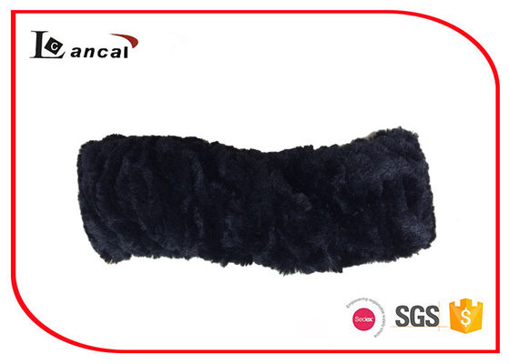 Zebra Pattern Fur Cowl Scarf Black Satin Lining Girls Snood Scarf