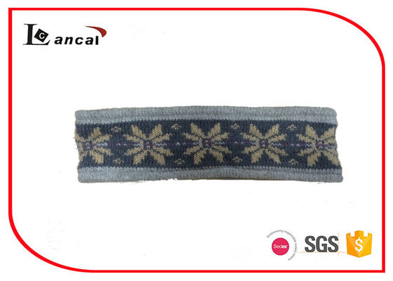Winter Warm Knitted Snood Scarf With Fleece Lining And Jacquard Design