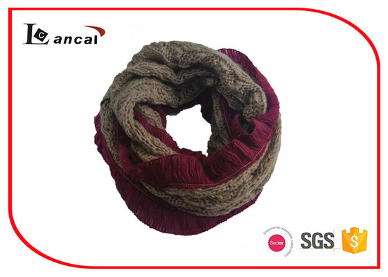 Camel Acrylic Knitted Neck Scarf