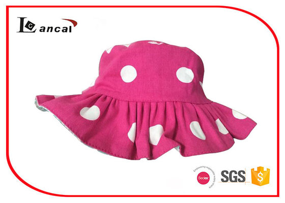 Cute fashion dot printed fisherman hat all cotton twill sun hat for girls